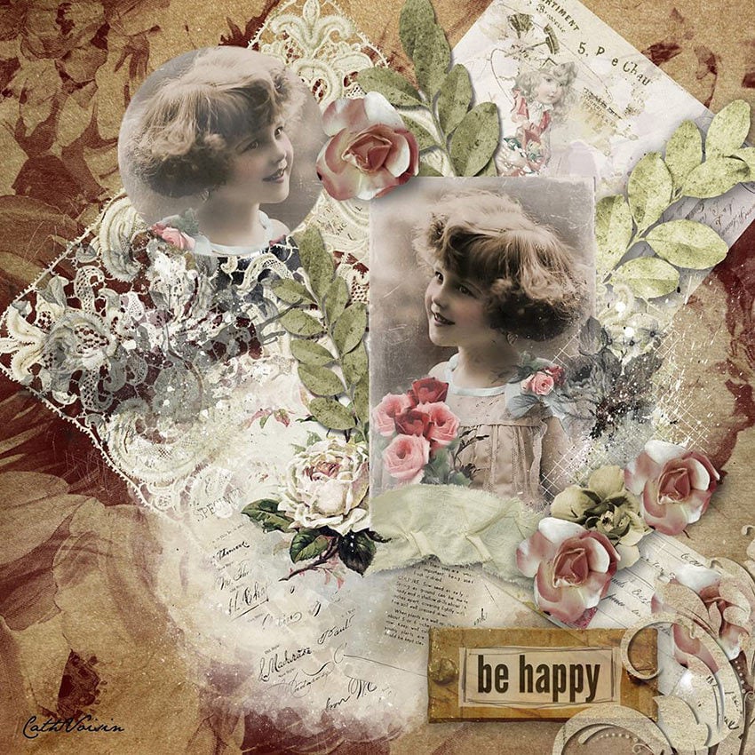 Antiqueness Vintage Digital Overlays Scrapbooking Overlays - Etsy