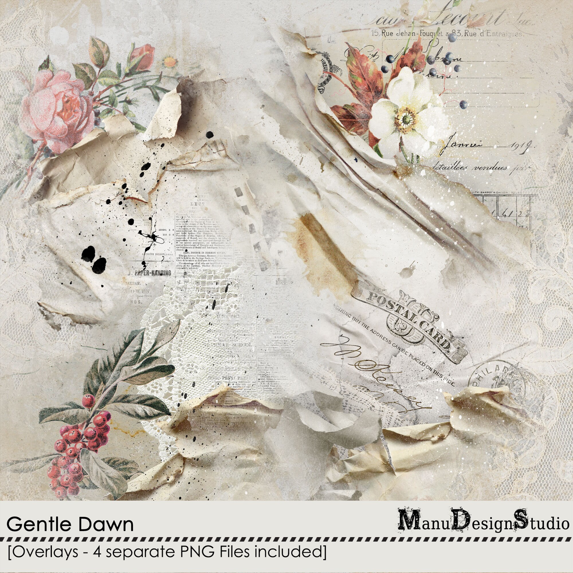 Digital Overlays Scrapbooking Overlays Vintage Transparent - Etsy Australia