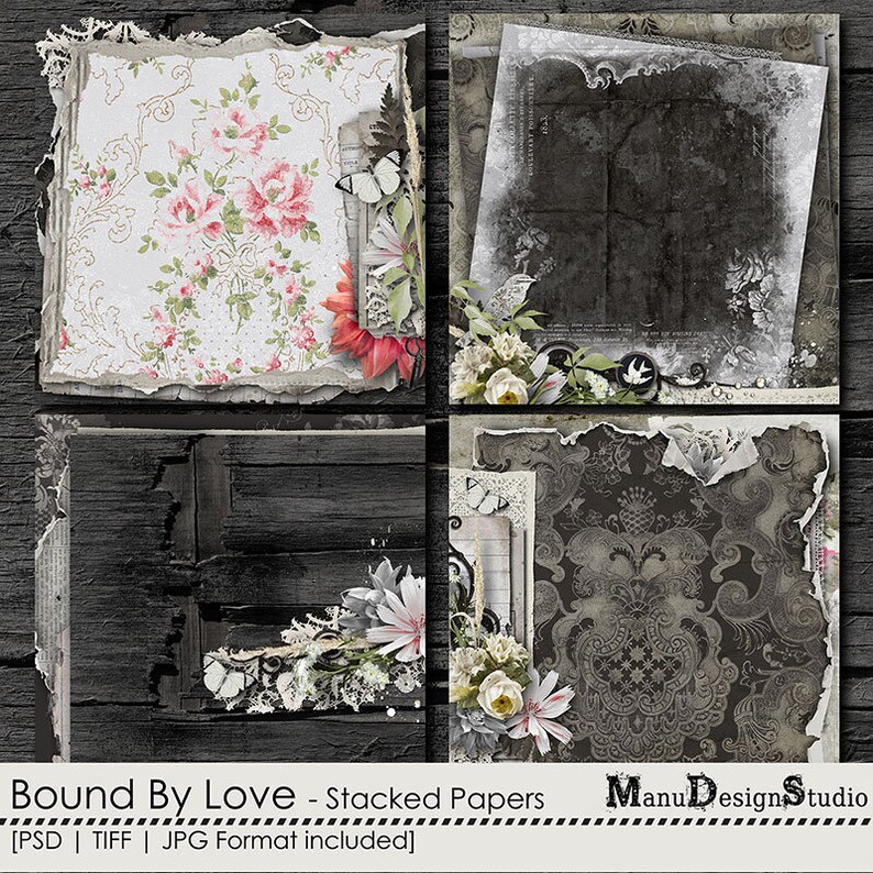 Bundle of 6 Packs, Vintage Digital Scrapbook Collection, Memory Keeping ...