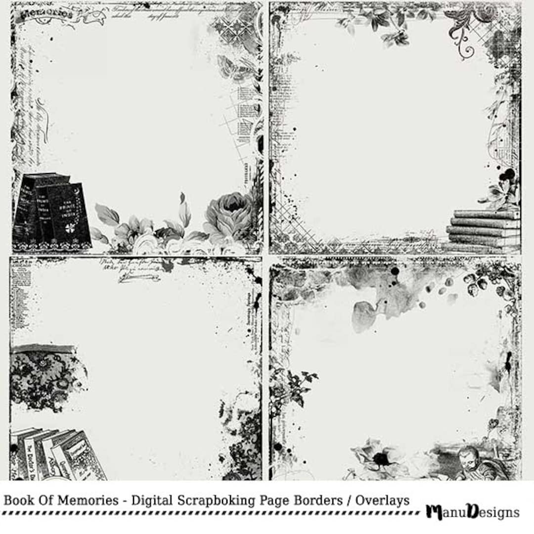 Black And White Book Borders