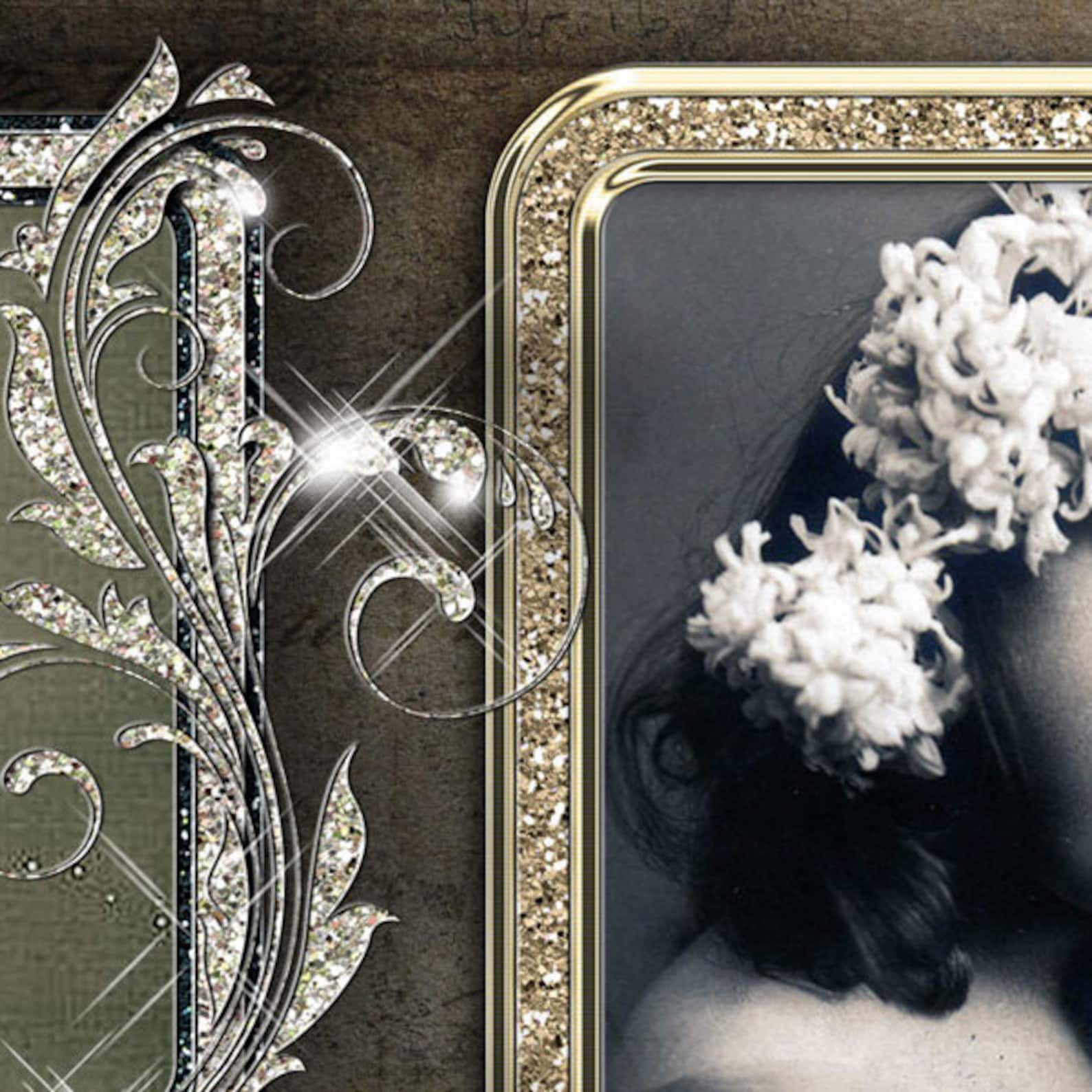 Digital Glitter Frames Sparkling Frames Transparent - Etsy