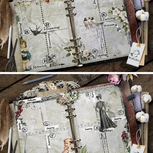 2025 Printed Weekly Planner Refill, Size A5, German Language, Set No.2 ...