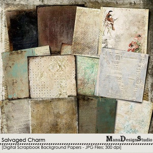 Scrapbook Kit, Digital Papers, Digital Scrapbooking, Shabby Papers ...