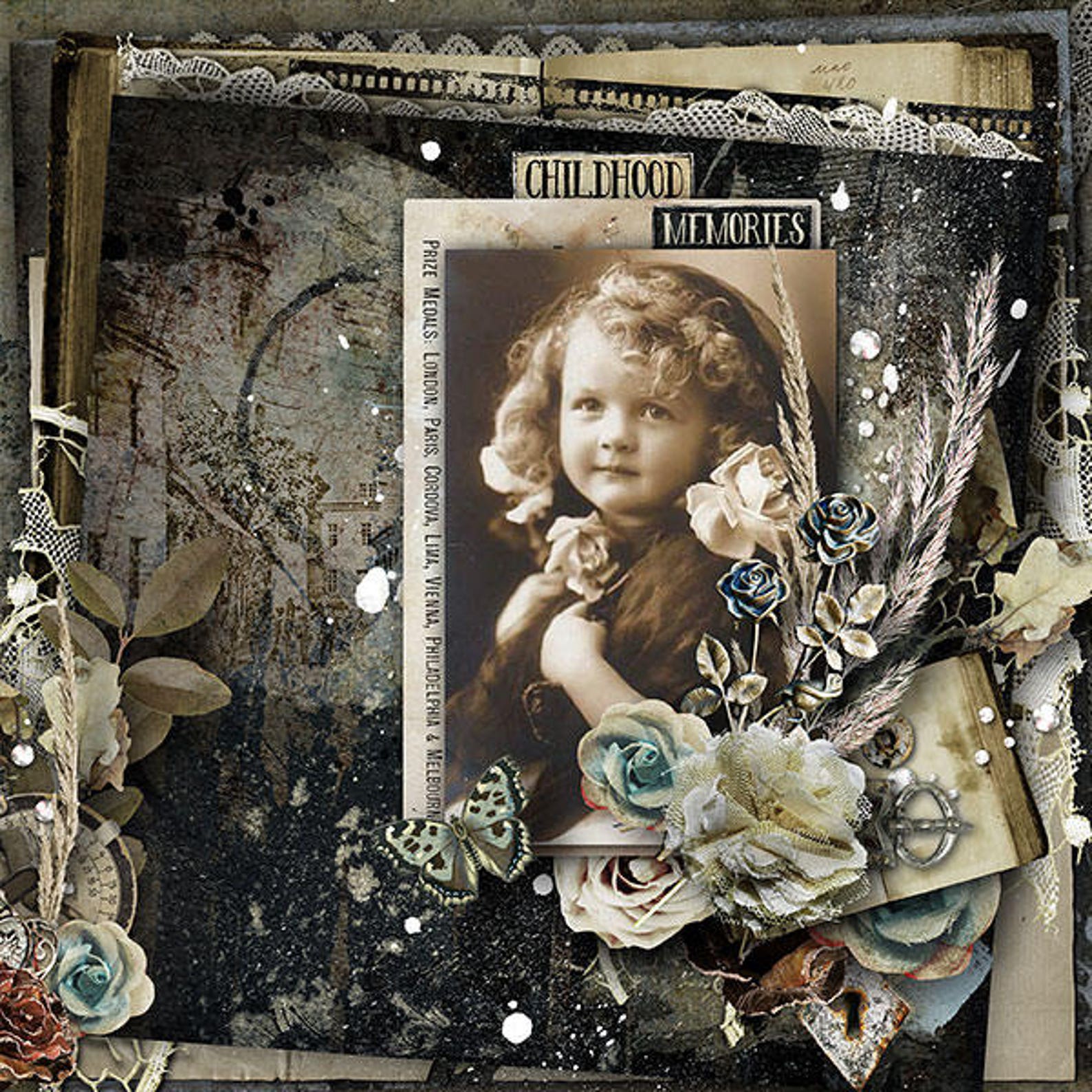 Digital Overlays Vintage Overlays Scrapbook Overlays - Etsy Canada