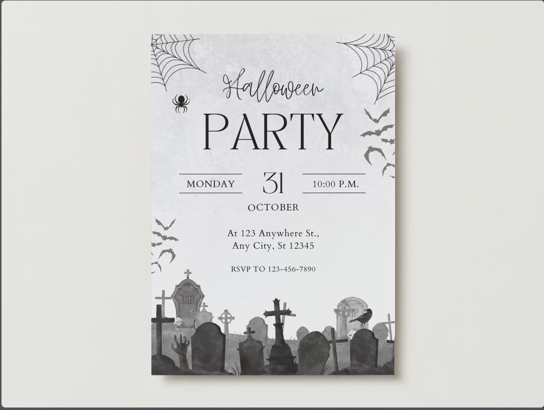 Editable Halloween Party Invitation Pack - Etsy