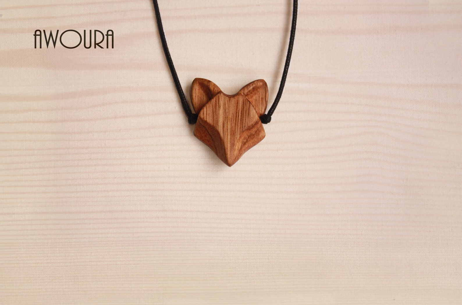 Wooden Fox Pendant Handmade Fox Pendant Carved Wooden Fox - Etsy