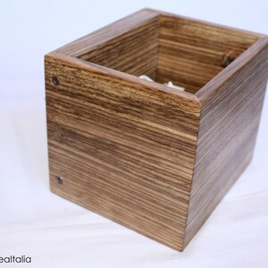 Solid Wood Wall Light "cubo" , Wall Light, Tiger Wood Light, Warm Lamp ...