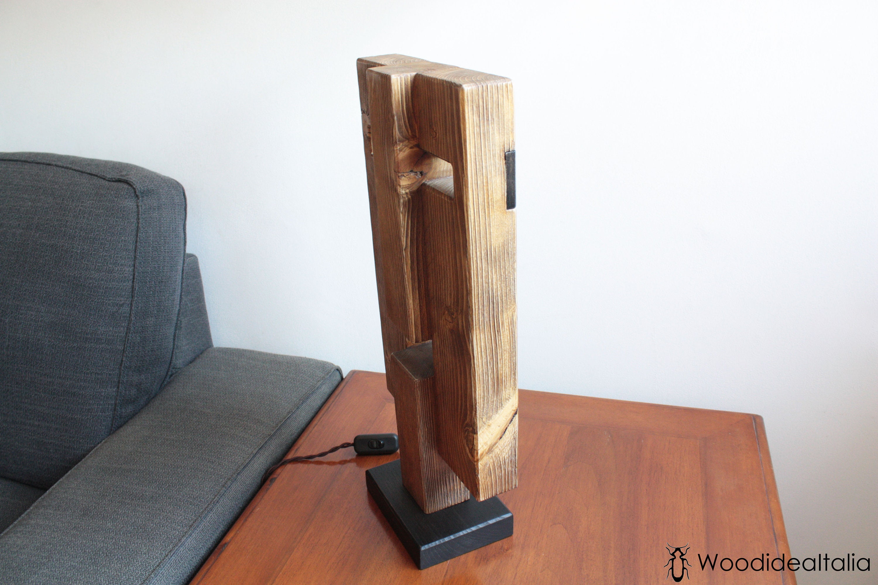 Rustic Wooden Face Lamp Stylized Face Lamp Primitive Face - Etsy