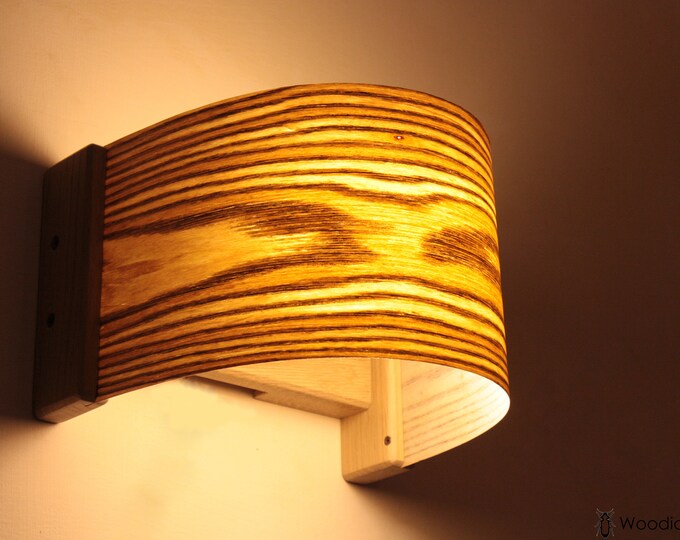 Solid Wood Wall Light, Wall Lamp With Wood Veneer Ceiling Light, Wall ...