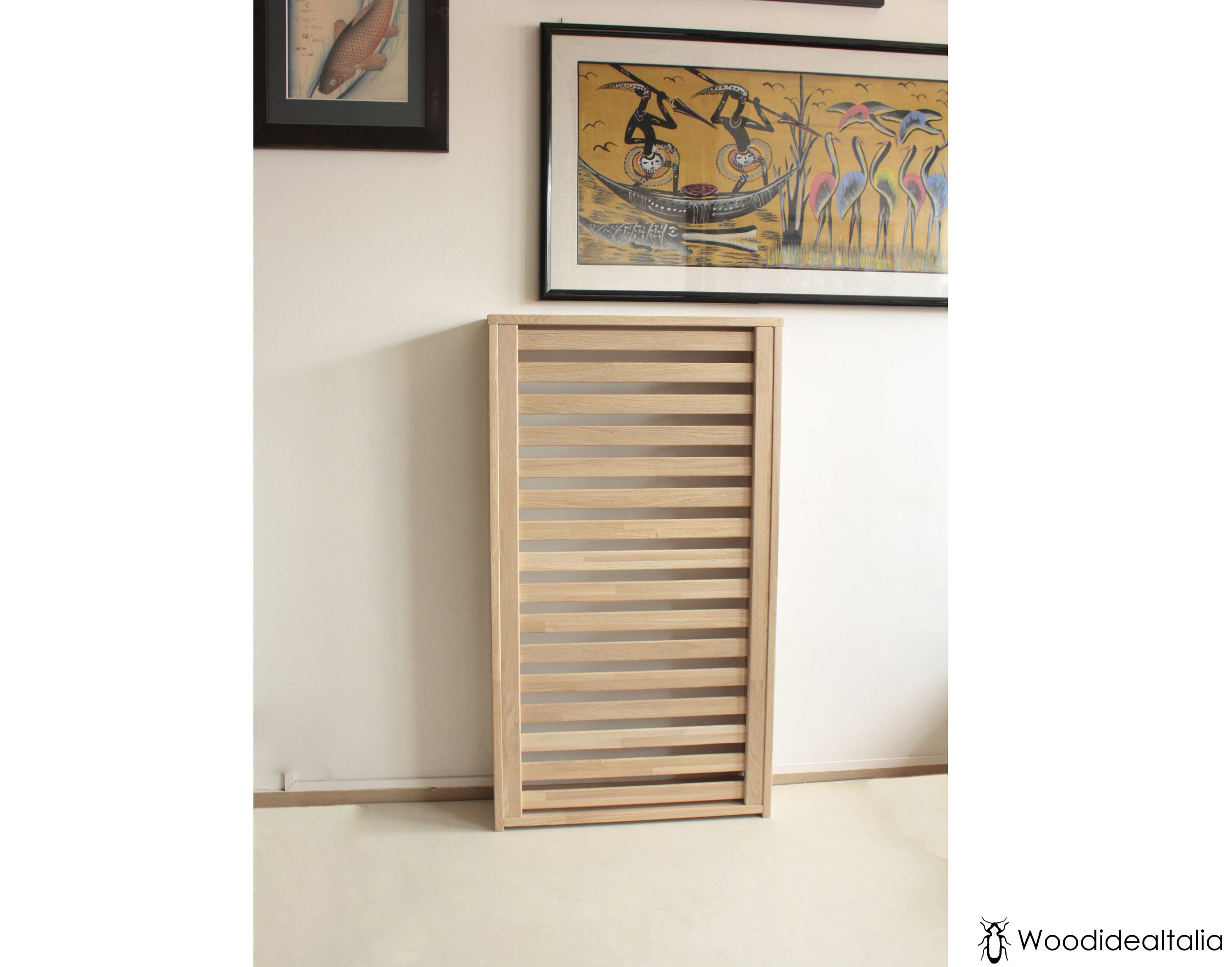 Solid oak wood radiator cover custom-made artisan radiator - Etsy Polska