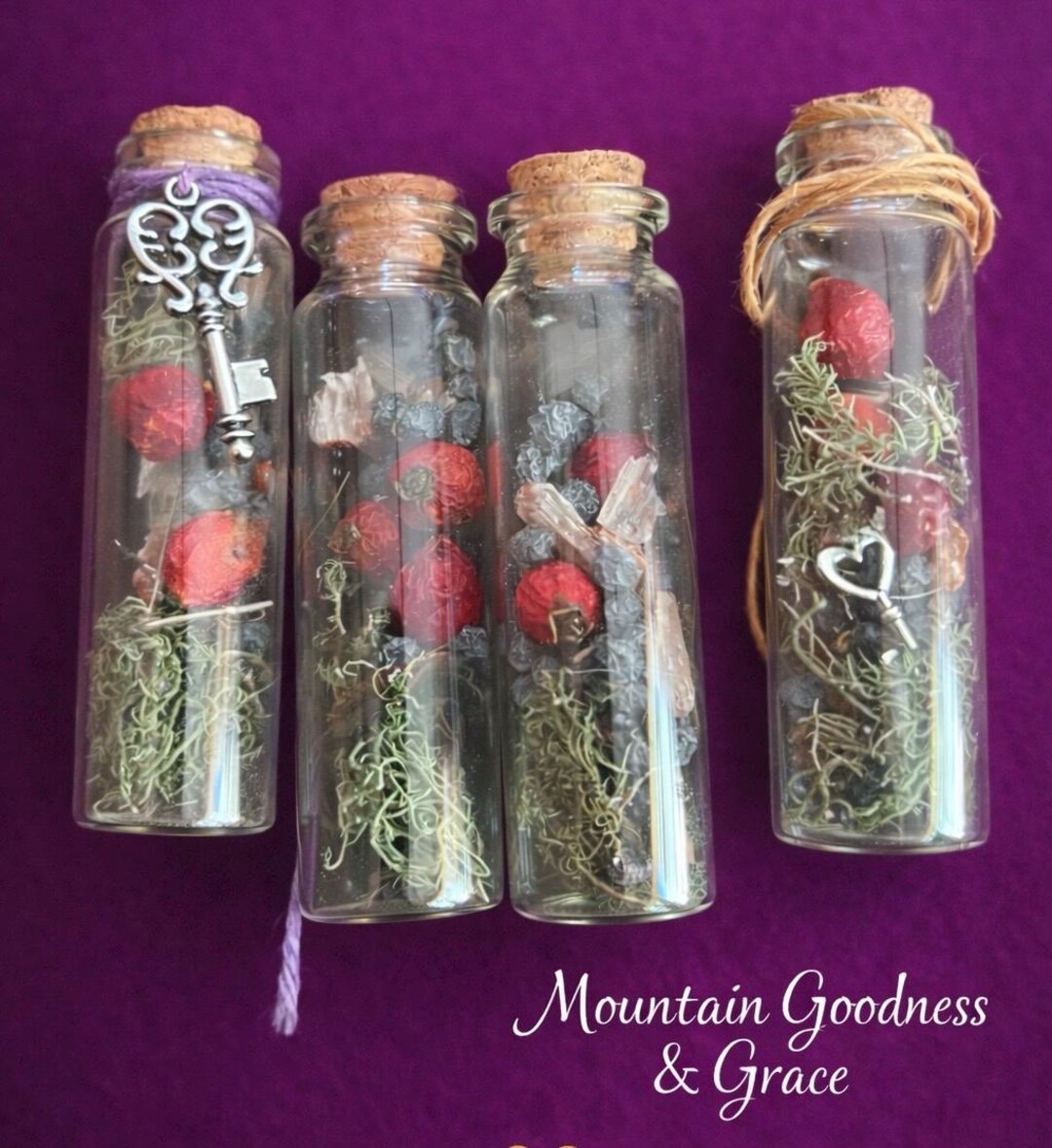 Enchanted Forest Protection Vial, Glass Bottle, Nature, Forest Magic ...