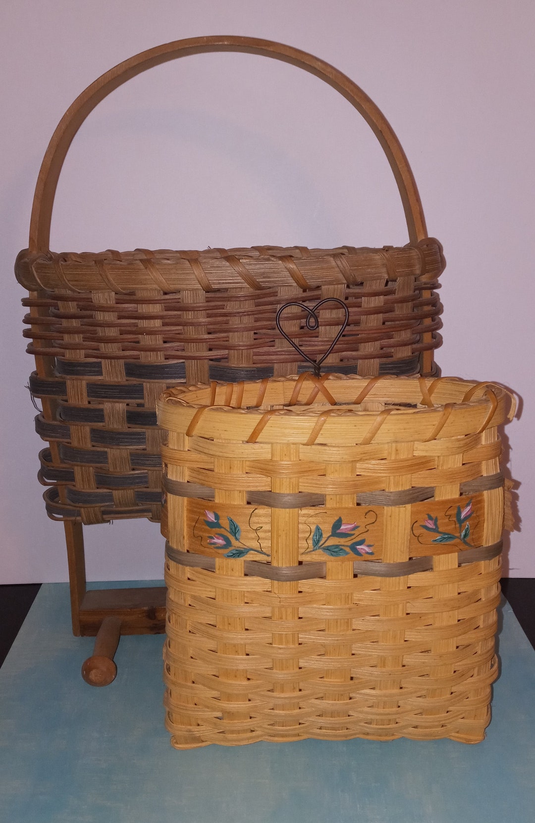 Vintage Rustic Handmade Hanging Mail Baskets - Etsy