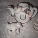 VINTAGE Mini Pig Tea Set Figurines 2 Styles - Etsy