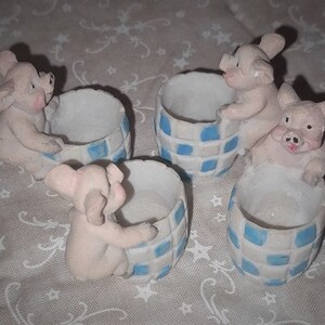 VINTAGE Mini Pig Tea Set Figurines 2 Styles - Etsy
