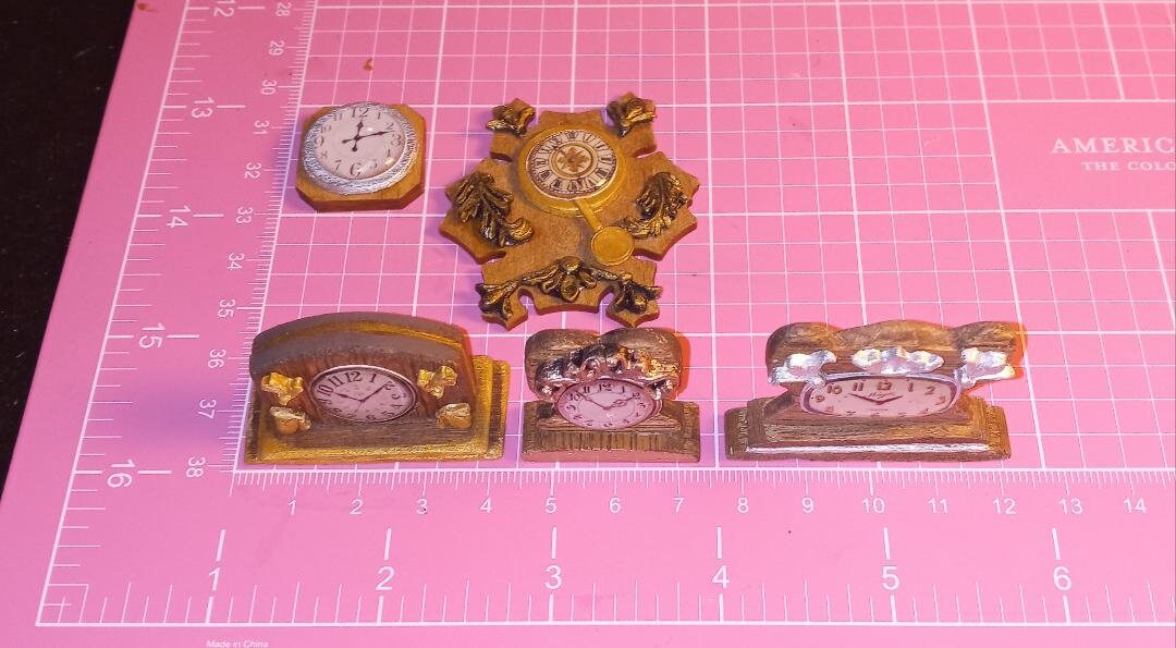 Miniature Dollhouse Antique Clocks OOAK Handmade - Etsy