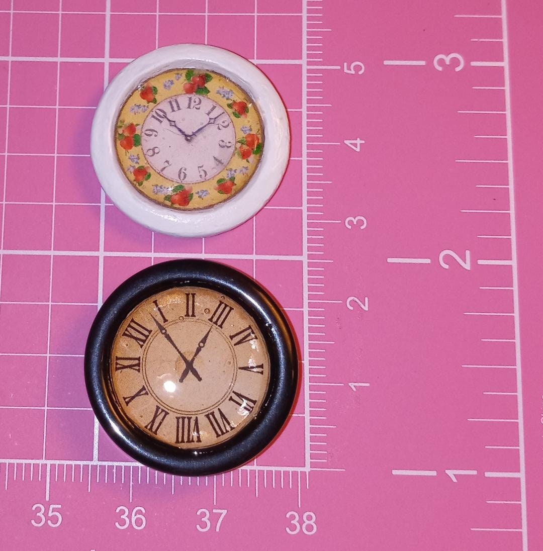 Miniature Dollhouse Antique Clocks OOAK Handmade - Etsy