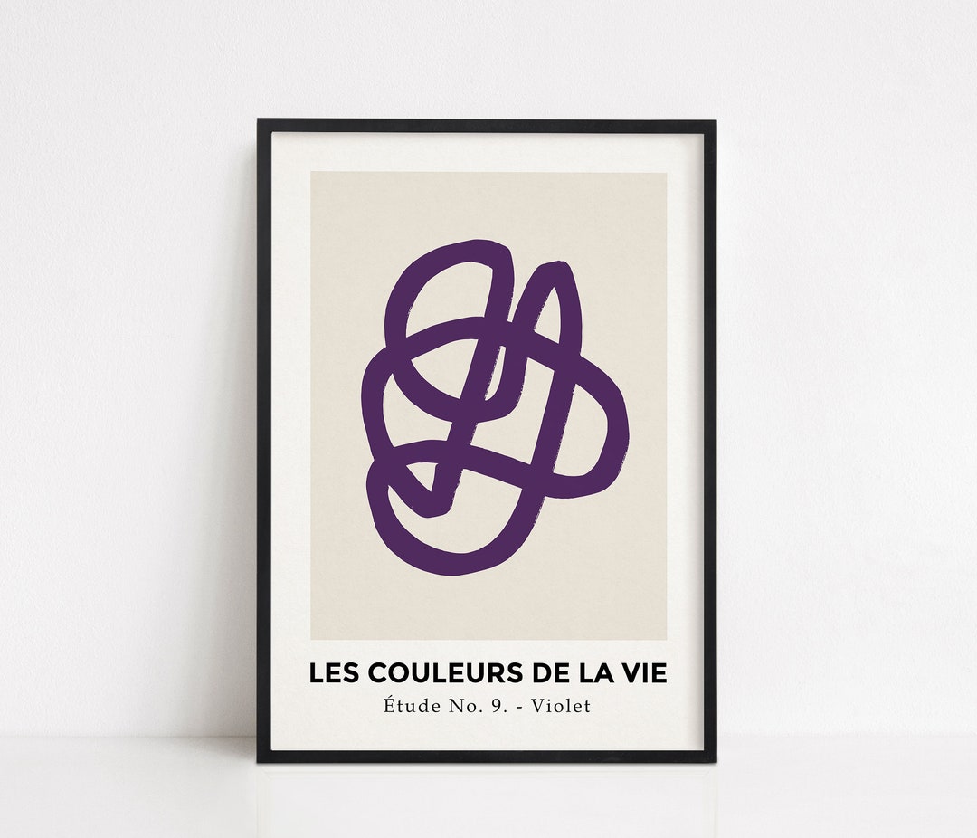 Purple Art Gallery Poster, Exhibition Poster Art, Abstract Print ...