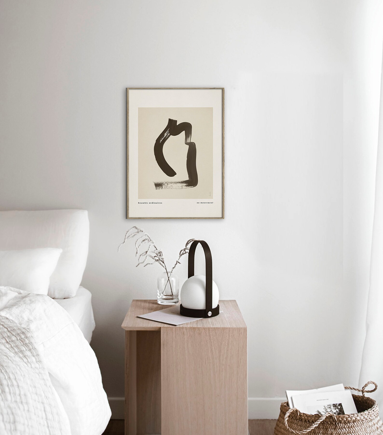 Brown Ink Art Print Neutral Abstract Art Minimalist Poster - Etsy