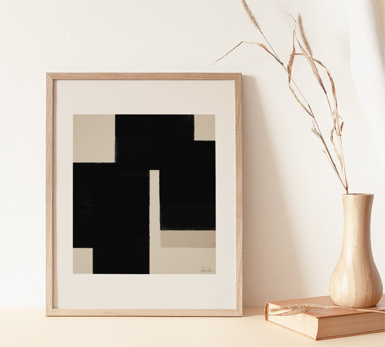 Black Abstract Poster Abstract Fine Art Print Textured Wall | Etsy