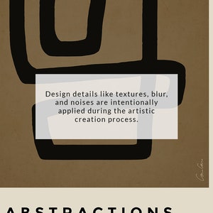 Brown and Black Abstract Poster, Exhibition Poster, Abstract Giclée ...