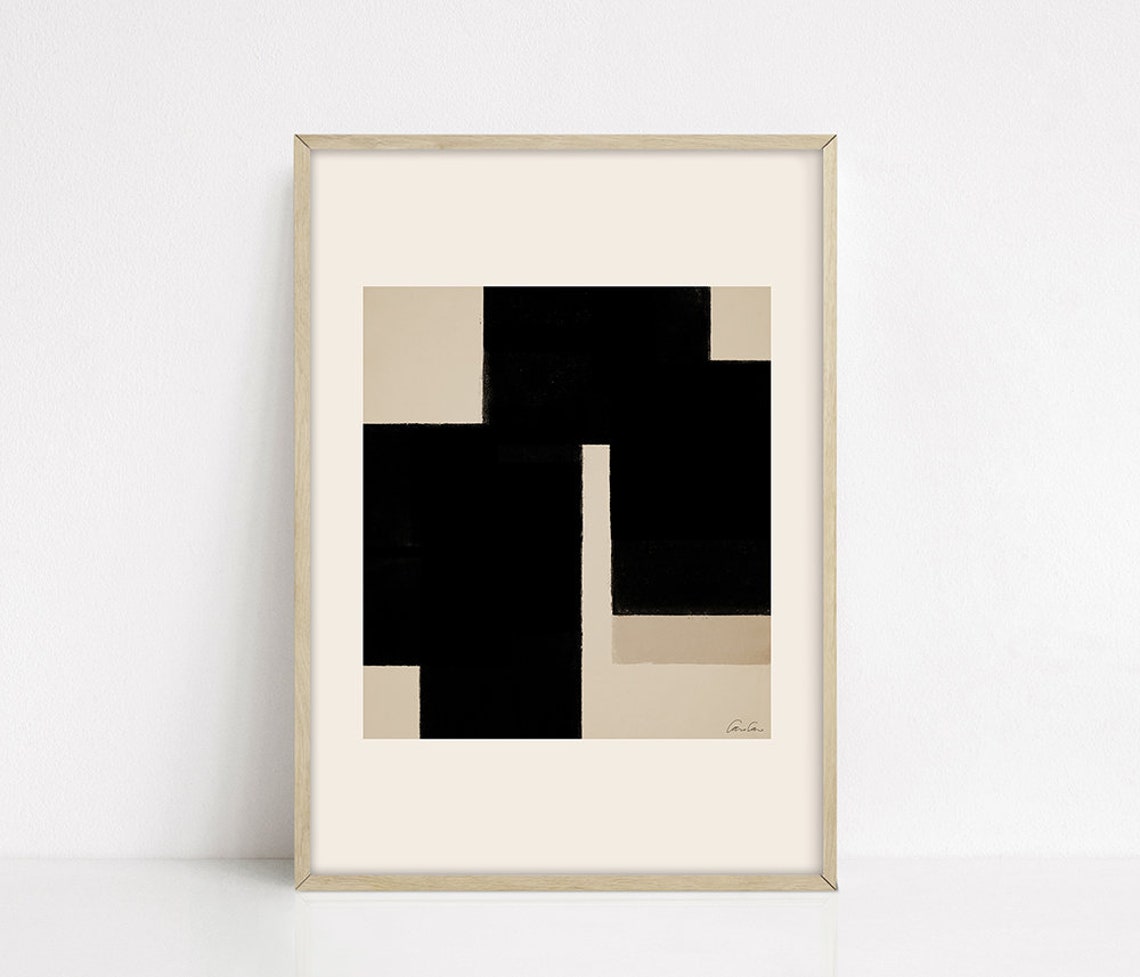 Black Abstract Poster Abstract Fine Art Print Textured Wall - Etsy