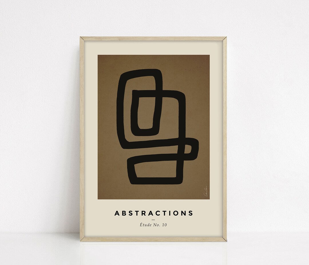 Brown and Black Abstract Poster Exhibition Poster Abstract - Etsy