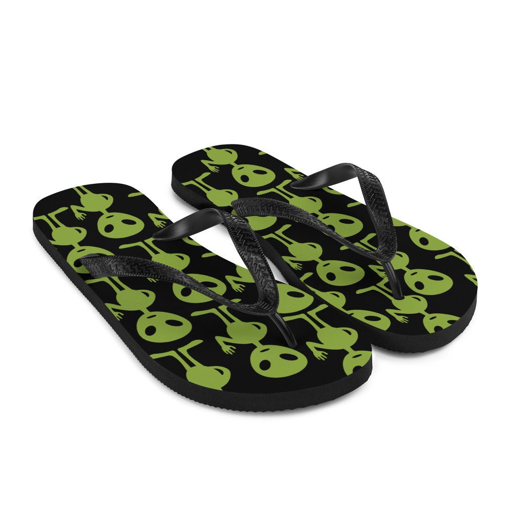 FUN Spaceman Space Man Green Alien Fun Flip-flops Flip Flops - Etsy