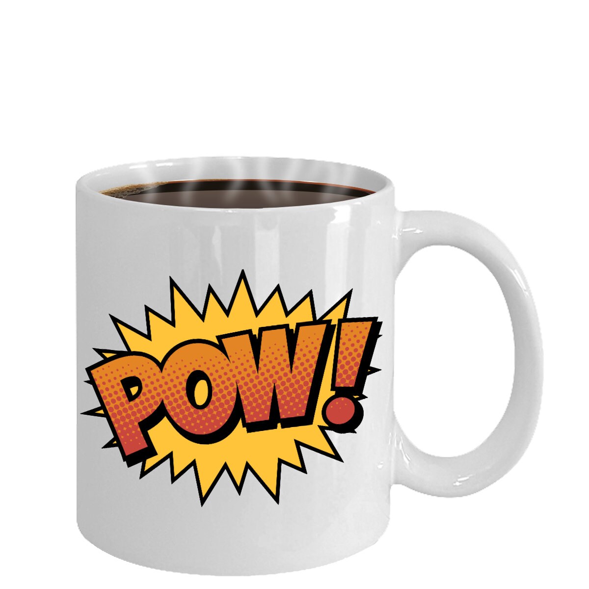 Comic Strip POW Coffee Mug Tea Cup Novelty Gift White Black | Etsy