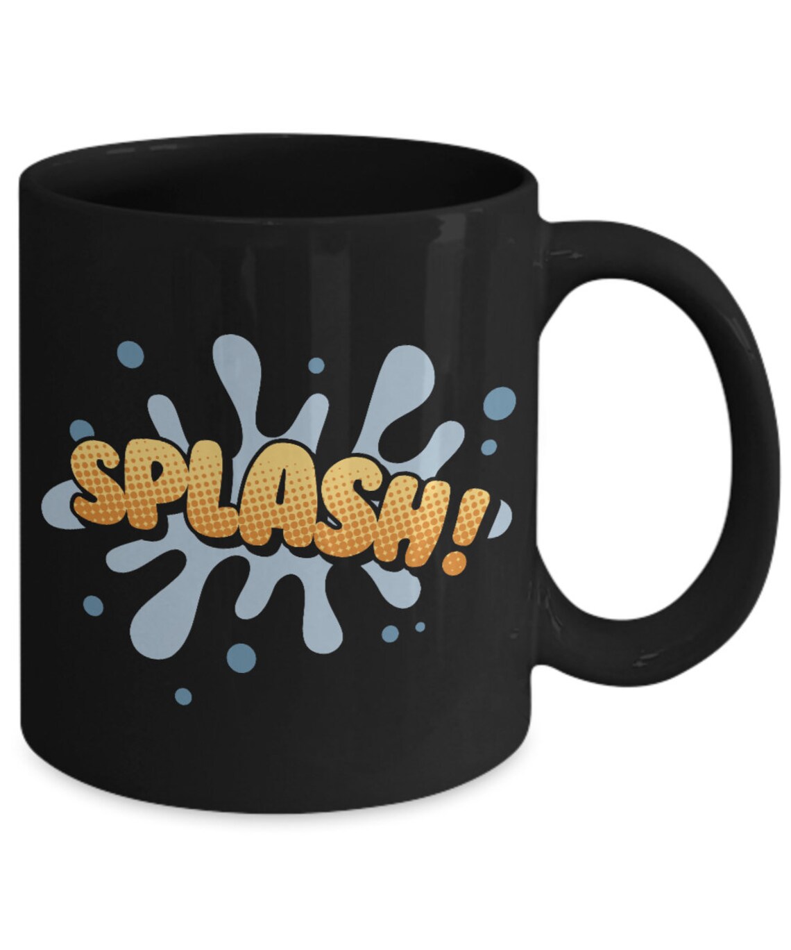 Comic Strip SPLASH Coffee Mug Tea Cup Novelty Gift White Black - Etsy