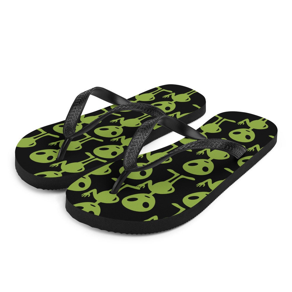 FUN Spaceman Space Man Green Alien Fun Flip-flops Flip Flops - Etsy