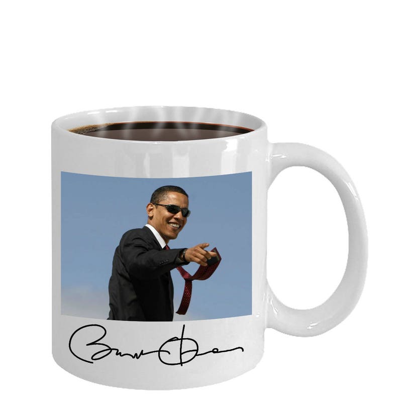 President Obama Sunglasses His Signature Whit Coffee Tea Mug | Etsy