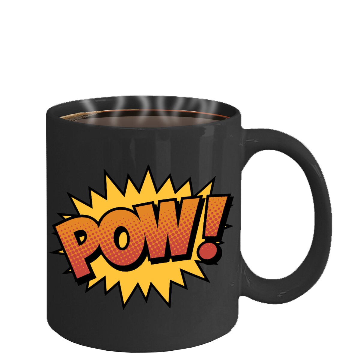 Comic Strip POW Coffee Mug Tea Cup Novelty Gift White Black | Etsy