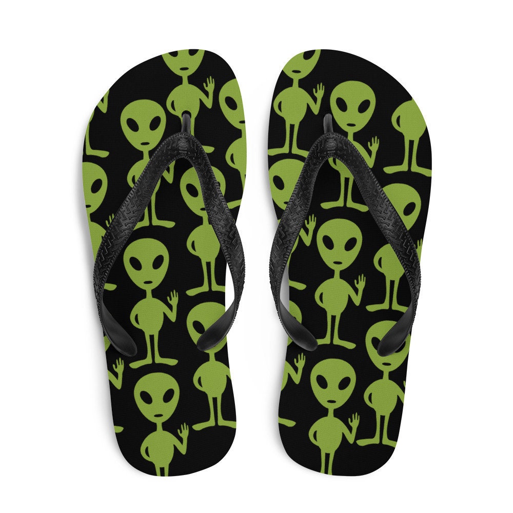 FUN Spaceman Space Man Green Alien Fun Flip-flops Flip Flops - Etsy