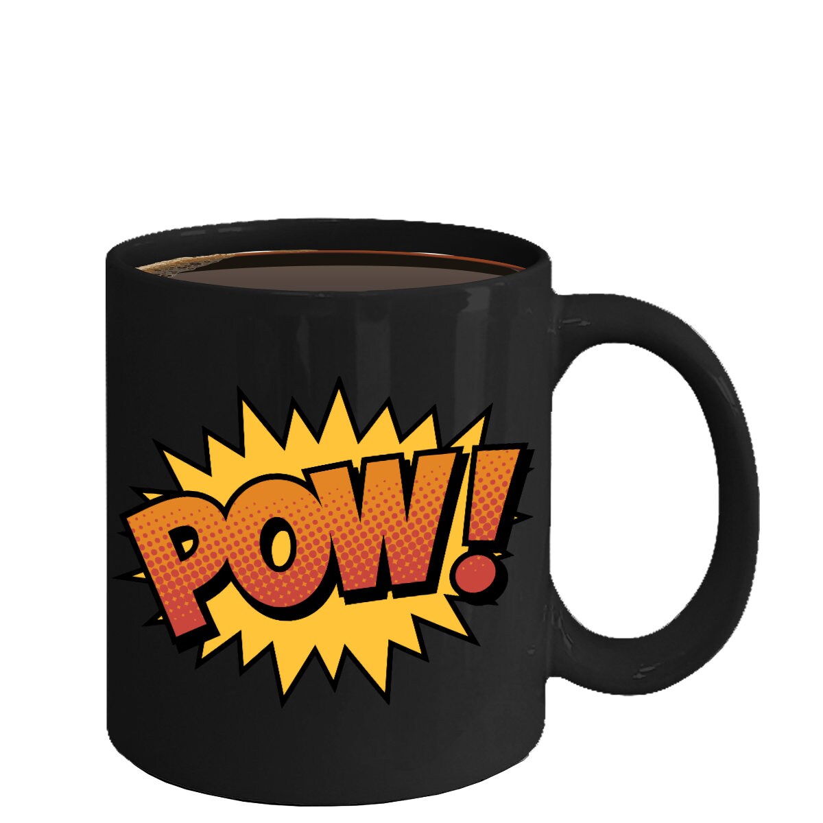 Comic Strip POW Coffee Mug Tea Cup Novelty Gift White Black | Etsy