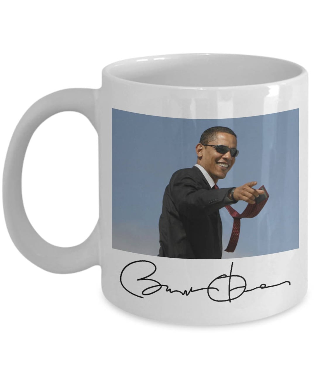 President Obama Sunglasses His Signature Whit Coffee Tea Mug Gift - Etsy
