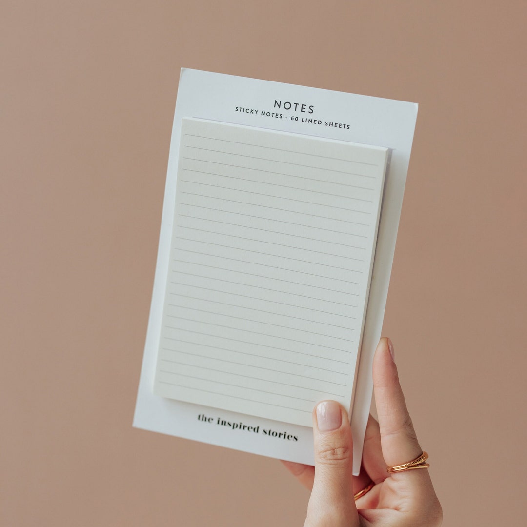 LINED NOTES Sticky Pad/planning Essentials - Etsy