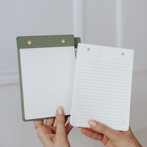 REFILLABLE NOTEPAD With a Matching Pen/personalised Refillable Notepad ...