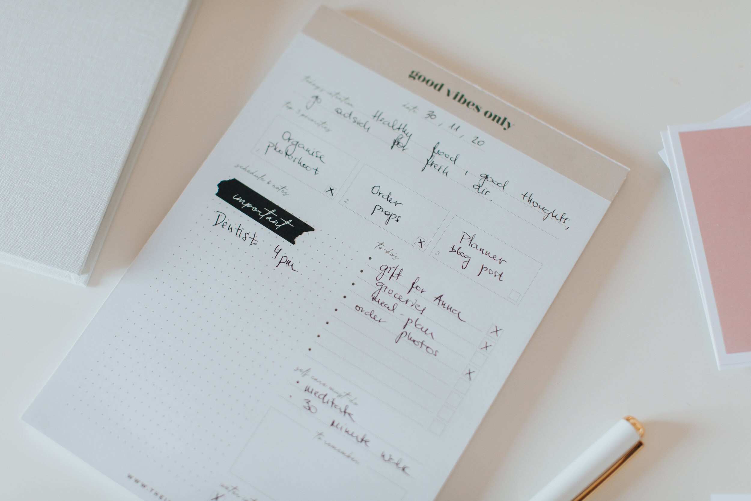 Daily Notepad Good Vibes Only - Etsy