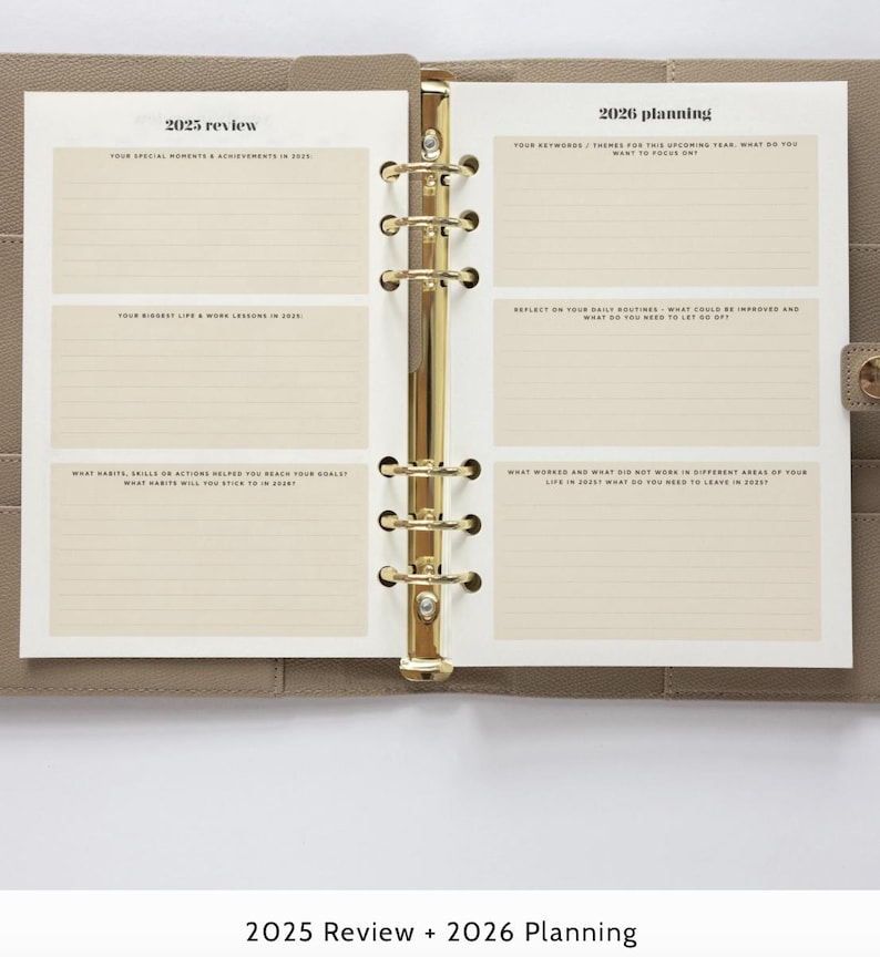 2026 VERTICAL Planner INSERT PACK for Ring Binders and Organisers /A5 ...
