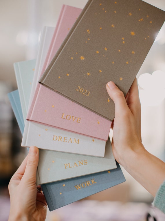 STARRY LINED NOTEBOOK Hardback cover personalised notebook Personalised gift Custom notebook