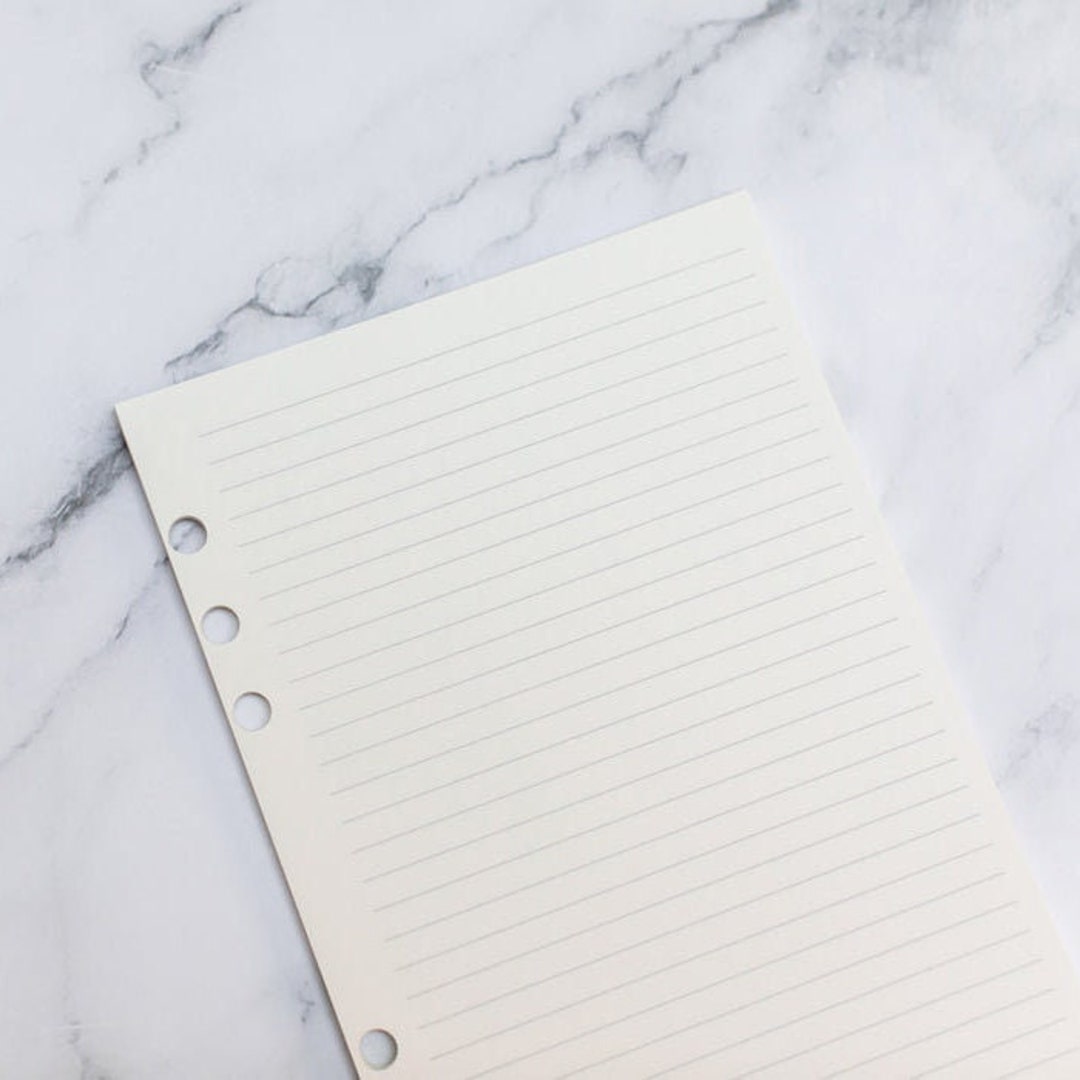 A5 LINED NOTES Insert Pack for Ring Binders/notes Pack/a5 Inserts - Etsy