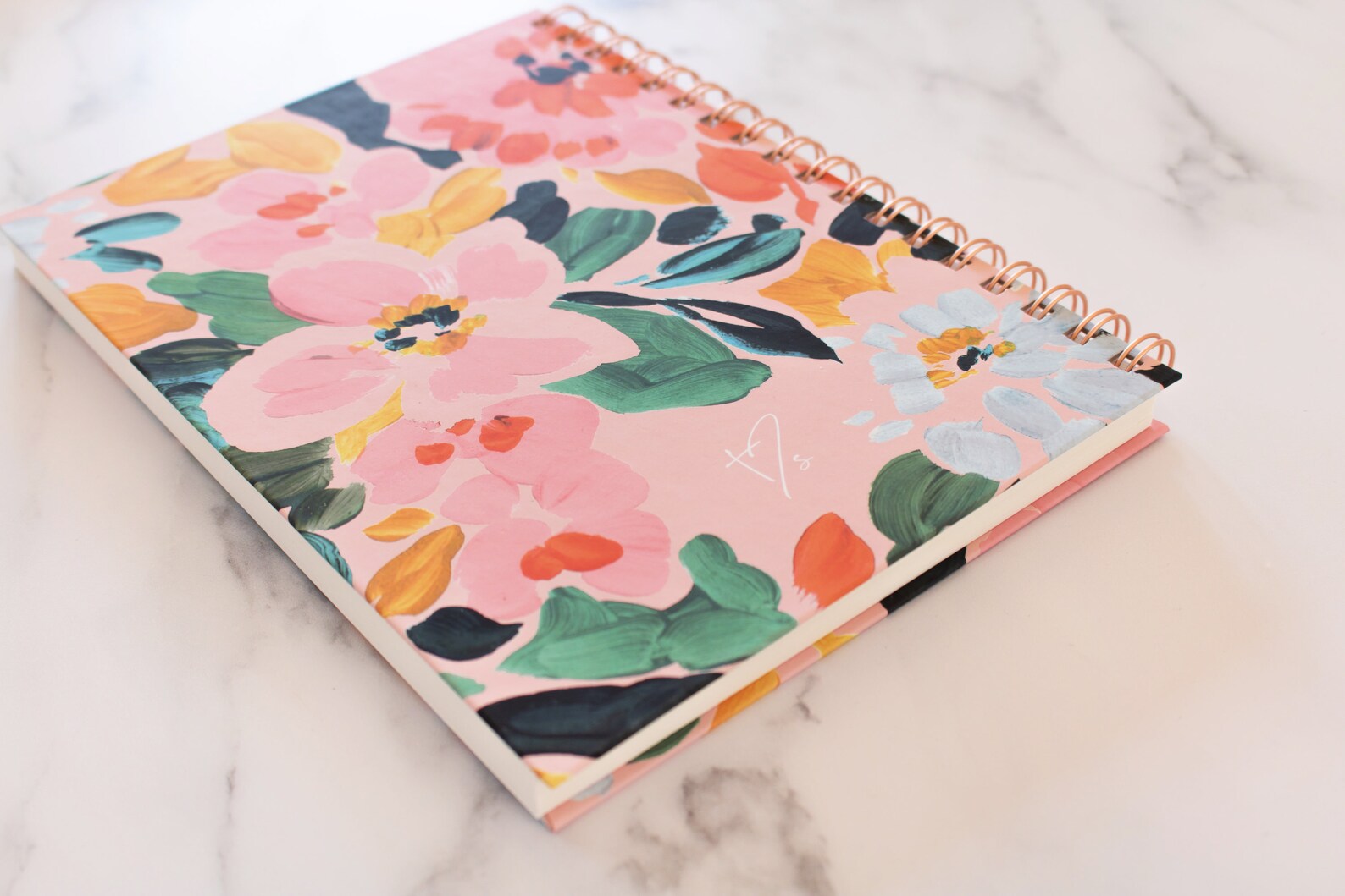 Bloom Blush Spiral Notebook/ Personalised Notebook/journal/ - Etsy UK