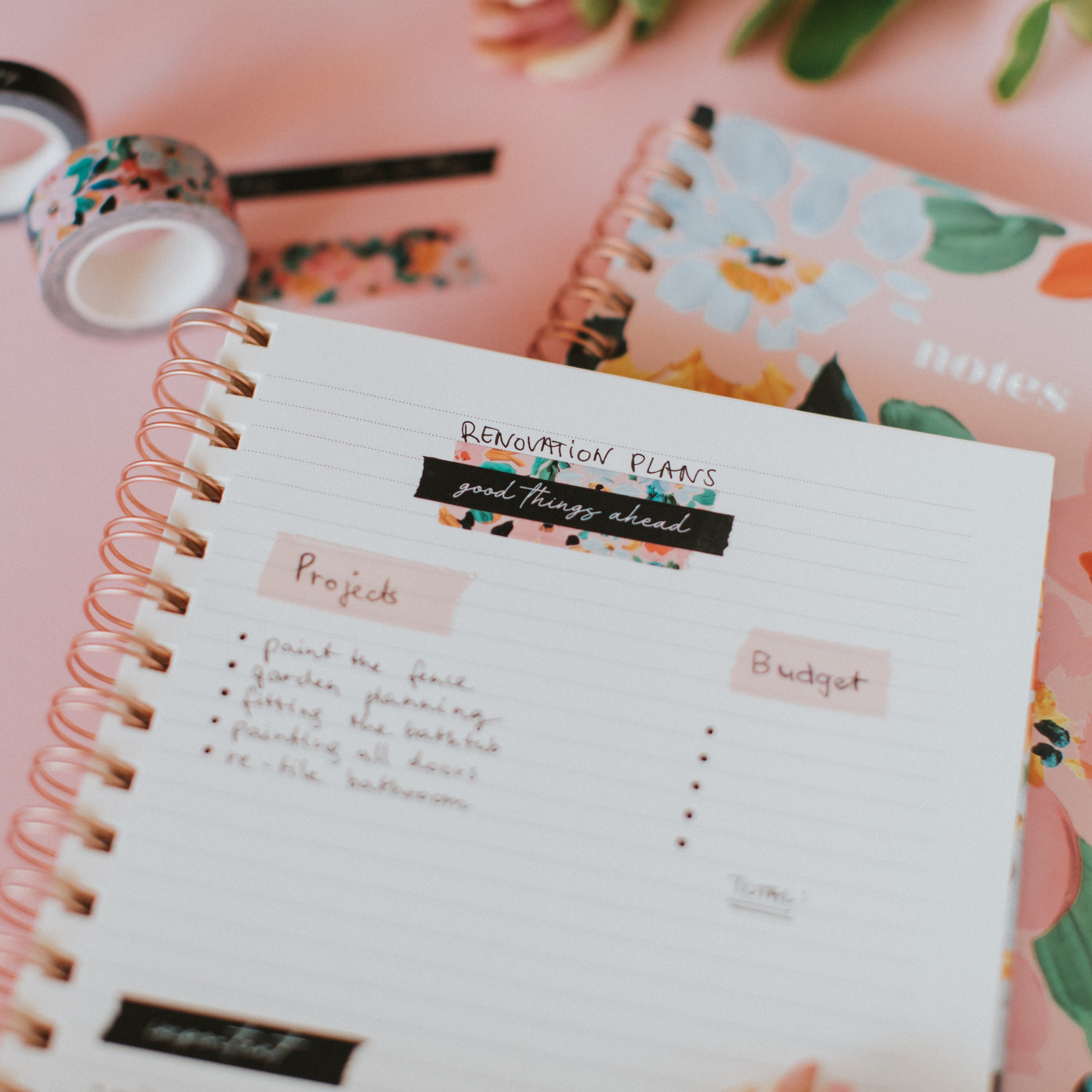 Bloom Blush spiral notebook/ Personalised notebook/journal/ | Etsy