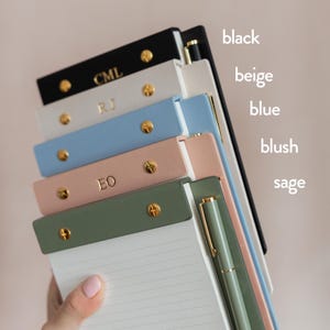 REFILLABLE NOTEPAD With a Matching Pen/personalised Refillable Notepad ...