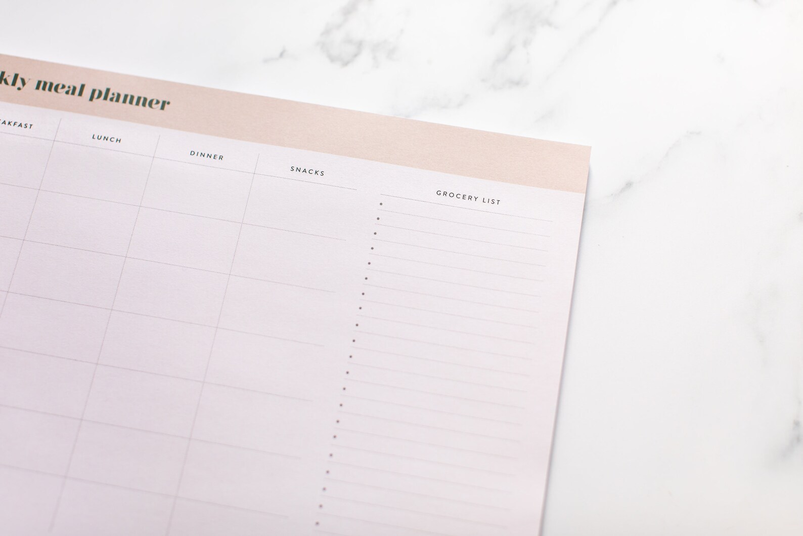 A4 WEEKLY MEAL PLANNER/ Family Meal Organiser/notepad/ Food | Etsy