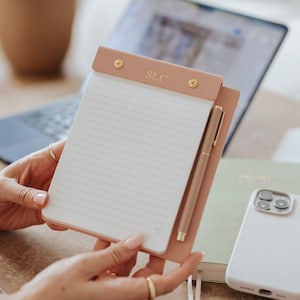 REFILLABLE NOTEPAD With a Matching Pen/personalised Refillable Notepad ...