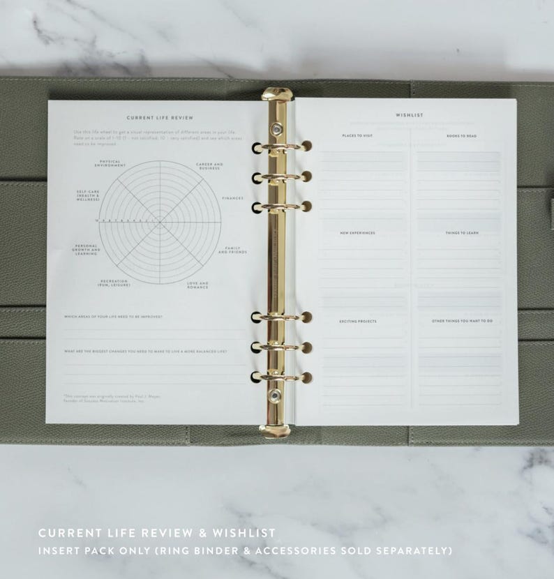 Undated DAILY Planner INSERT PACK/A5 Ring Binder Inserts - Etsy