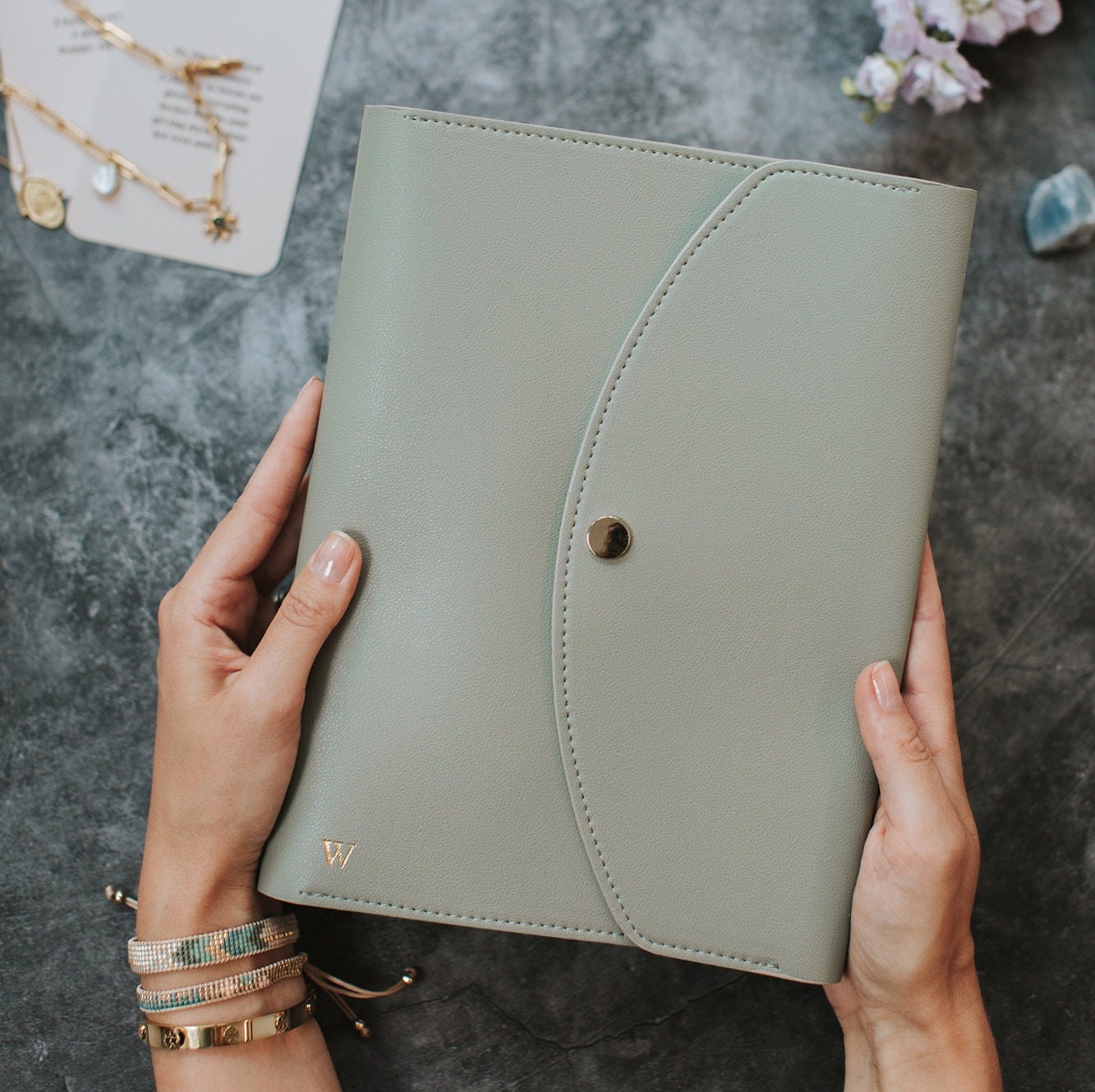 ORGANISER / PORTFOLIO SAGE Cover for Planners/notebooks - Etsy UK