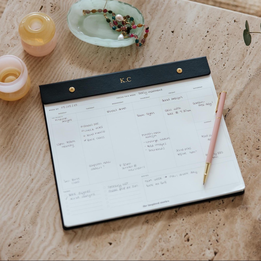 Personalised Refillable A4 Weekly Notepad/tear off Notepad/refillable ...