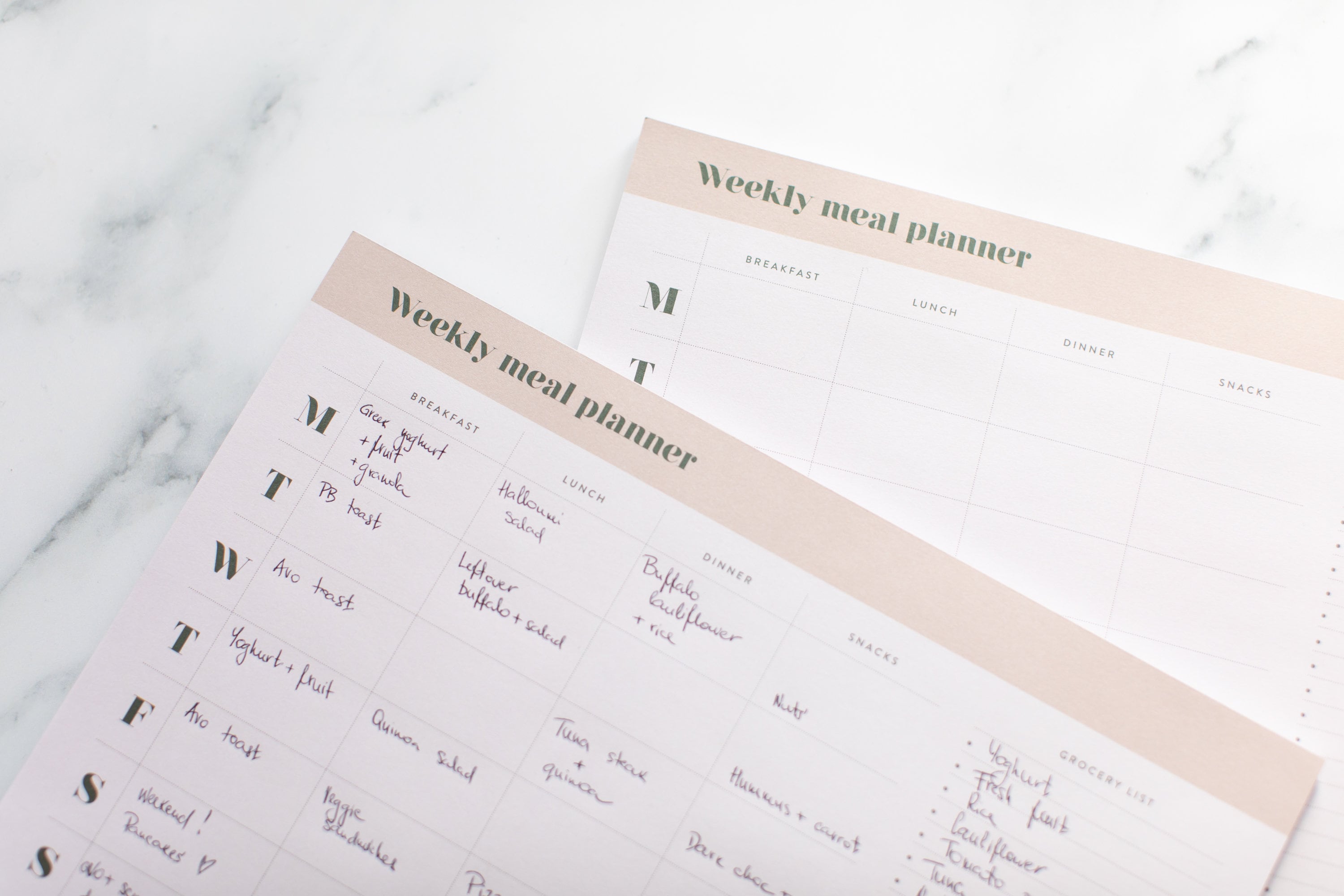 A4 WEEKLY MEAL PLANNER/ Family Meal Organiser/notepad/ Food | Etsy